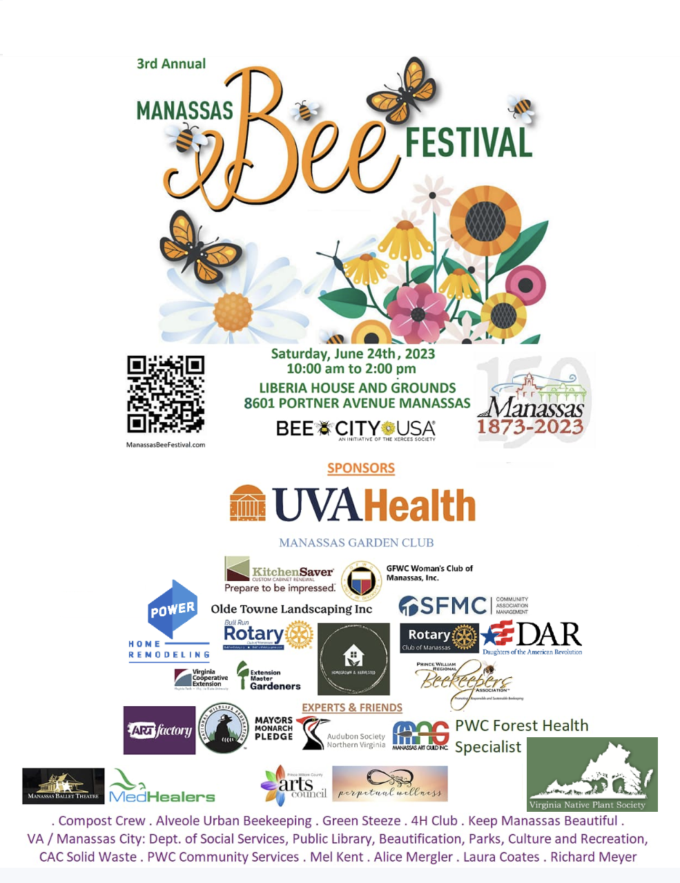 Festival Details. Get ready to celebrate Bees! – 6th Annual Manassas ...